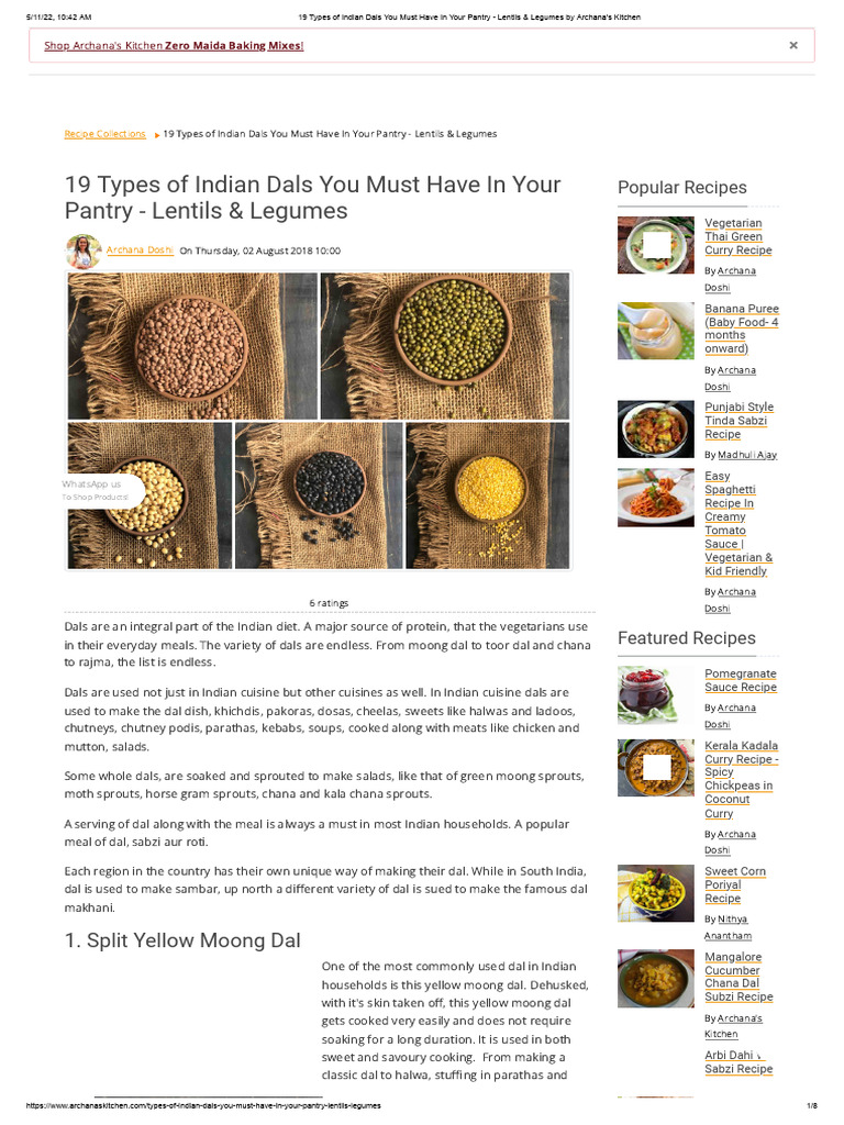 19 Types of Indian Dals You Must Have in Your Pantry - Lentils ...