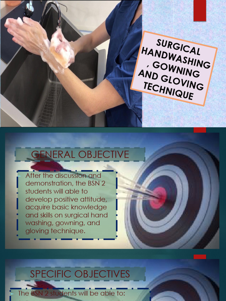 SURGICAL HANDWASHING Gowning and Gloving Technique | PDF
