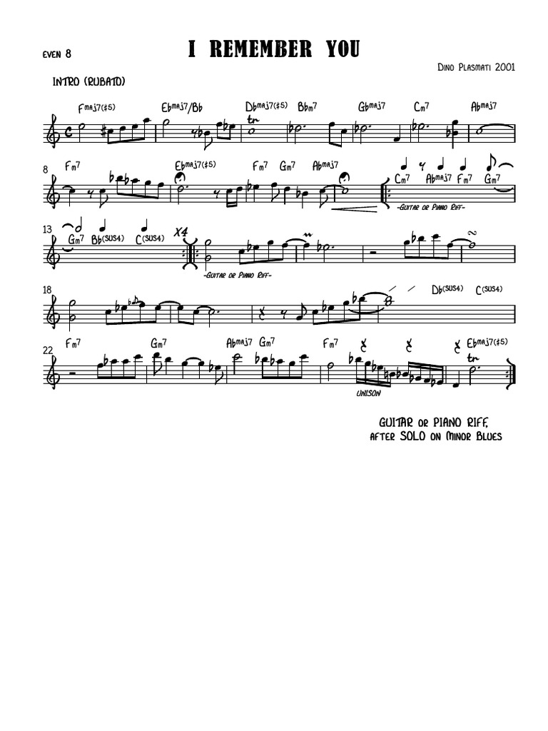 I Remember You | PDF