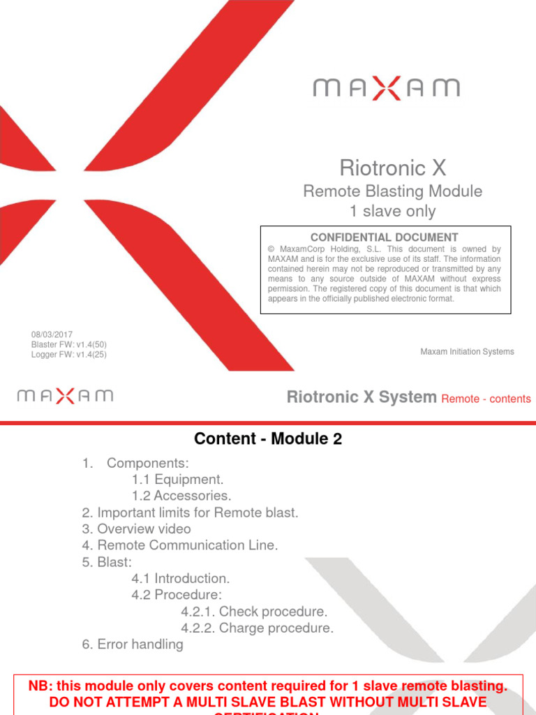 Remote Blasting Module Overview | PDF