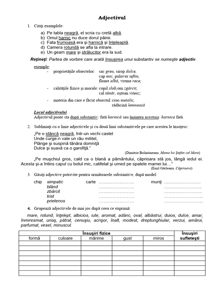 Adjectivul | PDF