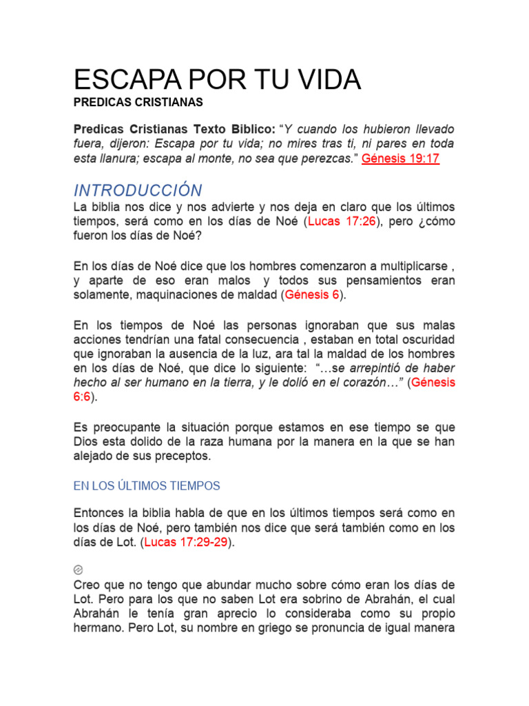 Escapa Por Tu Vida | PDF