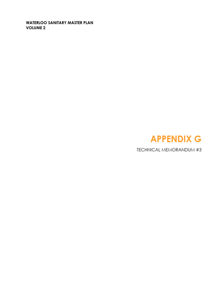 Sanitary Master Plan Appendix G | PDF