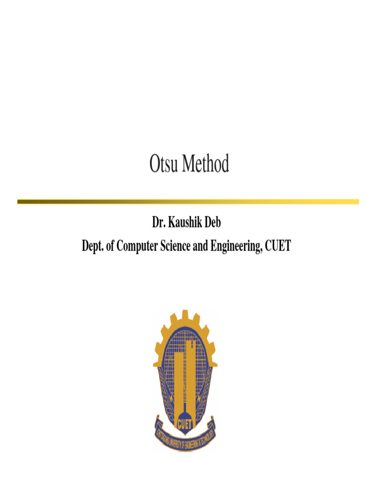 Otsu Method | PDF
