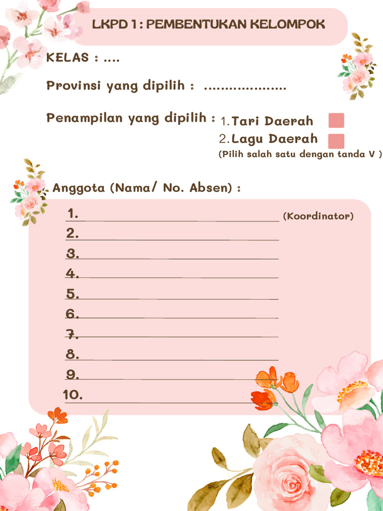 LKPD 1 Pembentukan Kelompok - 20230804 - 172735 - 0000 | PDF