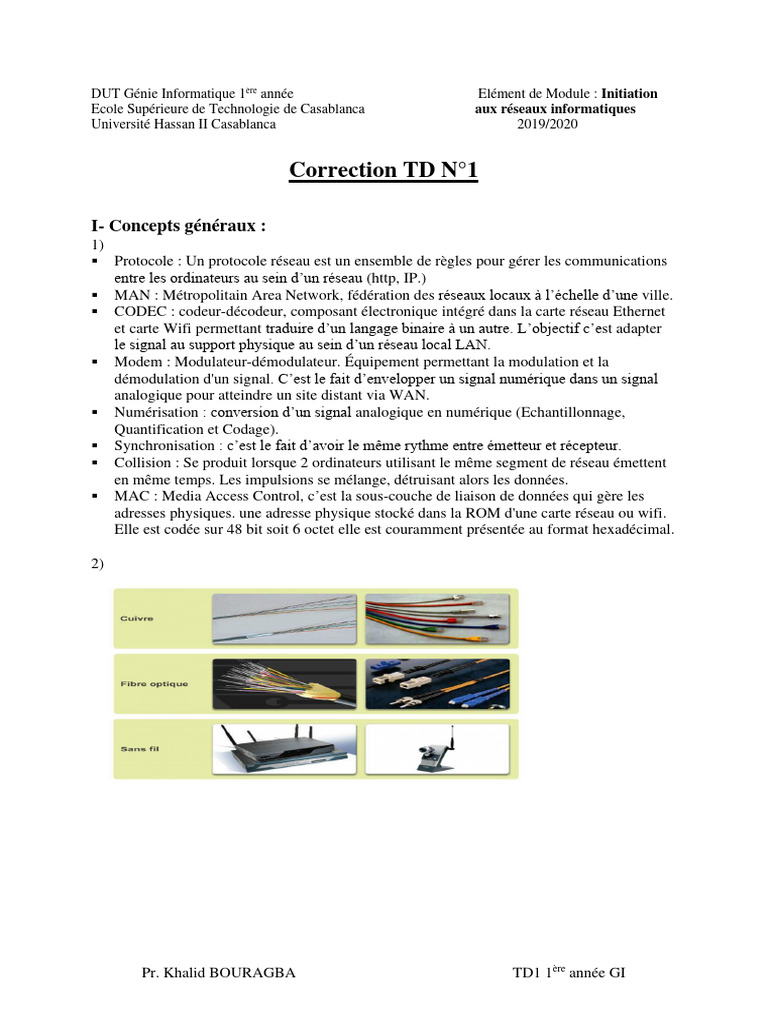 TD1 Corrigé | PDF