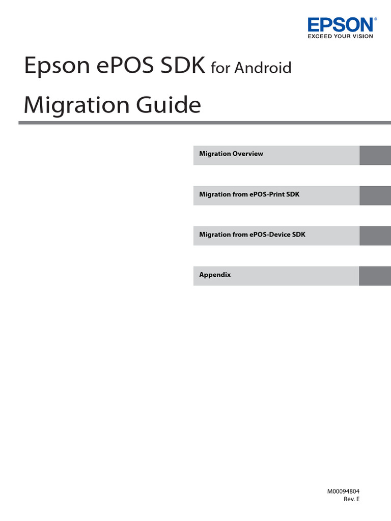ePOS SDK Android Migration Guide en Reve | PDF