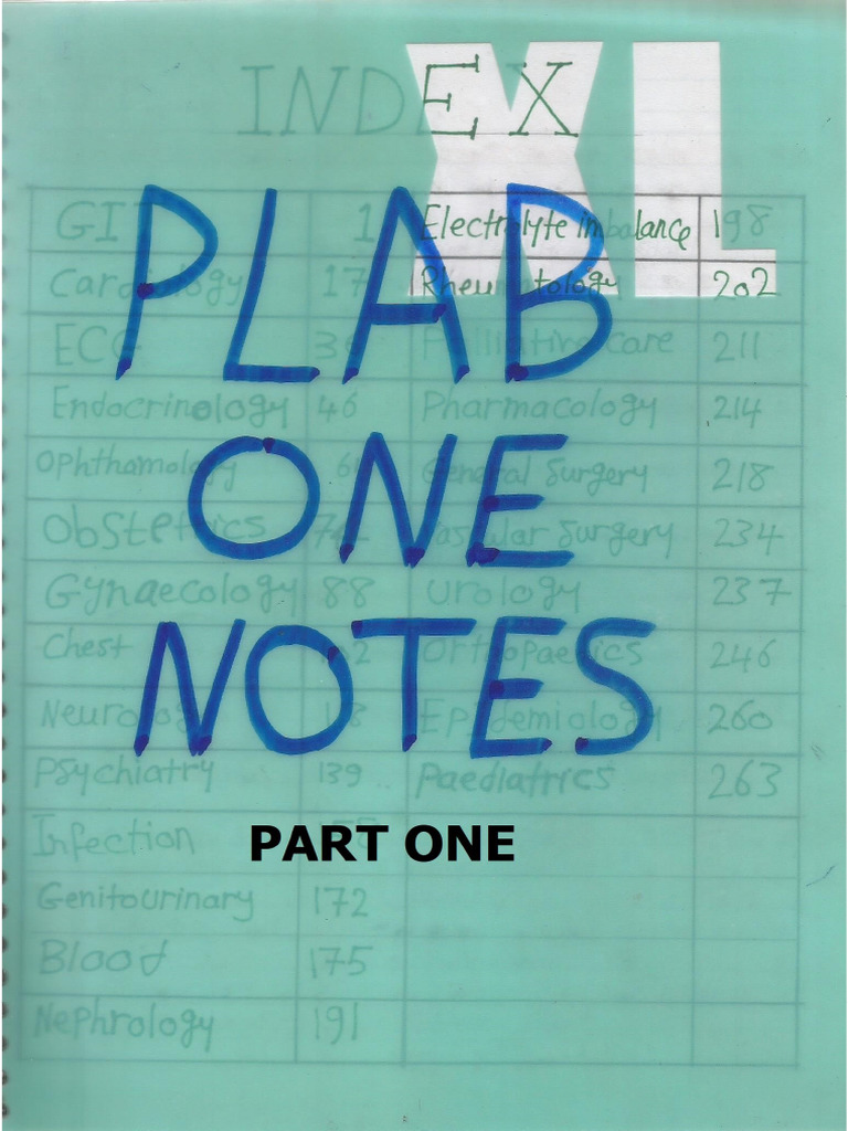 Plab One Note Part One | PDF