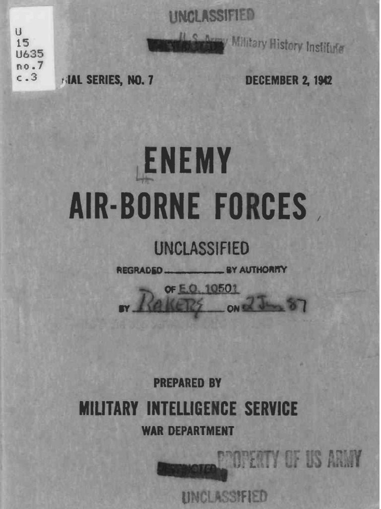 1942 US Army WWII German Enemy AirBorne Forces 110p | PDF | Airborne ...