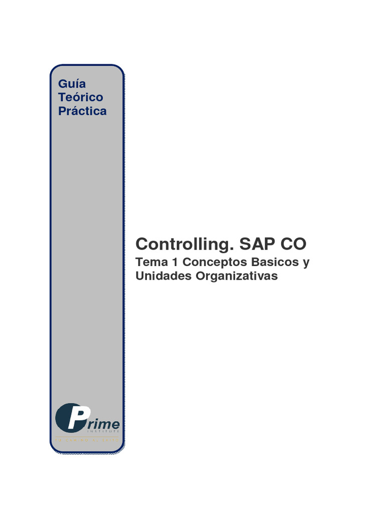 Guía SAP CO: Conceptos y Unidades | PDF
