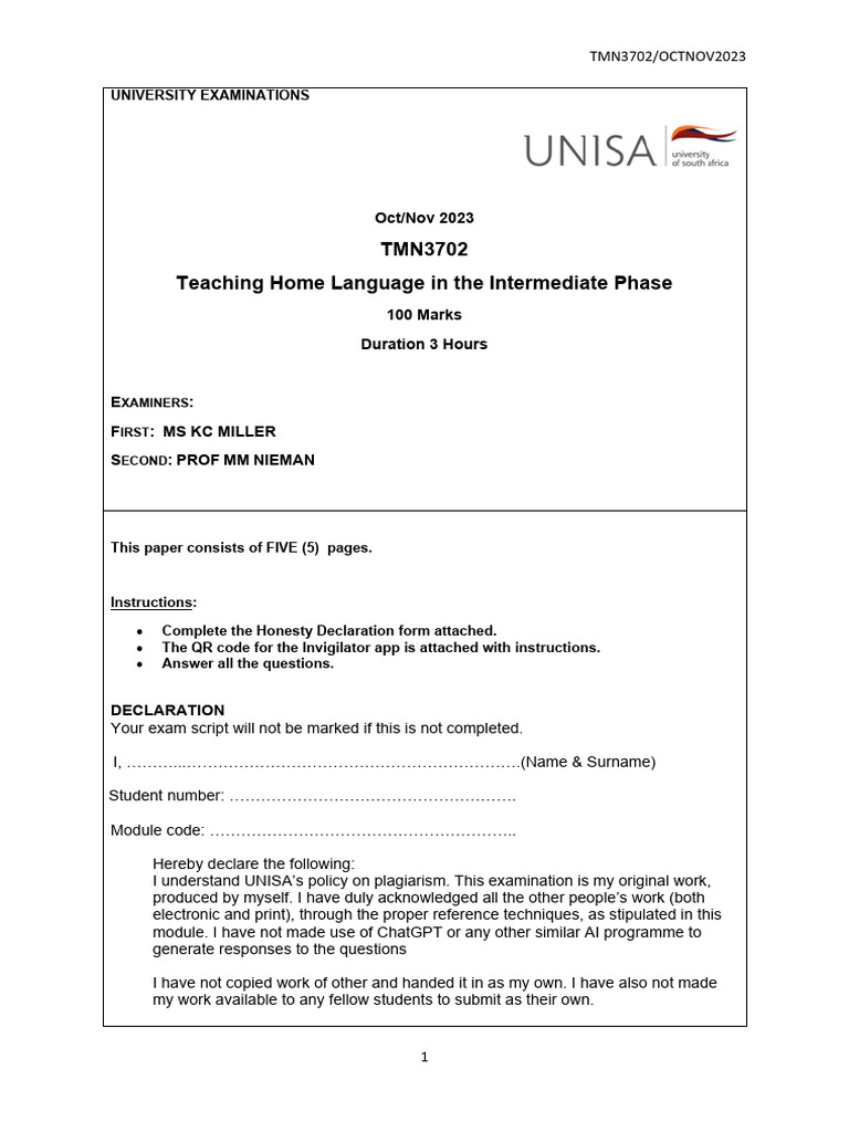 TNM3702 Eqp Octnov 2023 | PDF