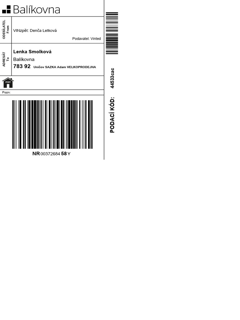 Stitek Na Balik | PDF