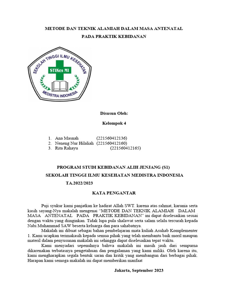 Contoh Askeb Komplementer | PDF