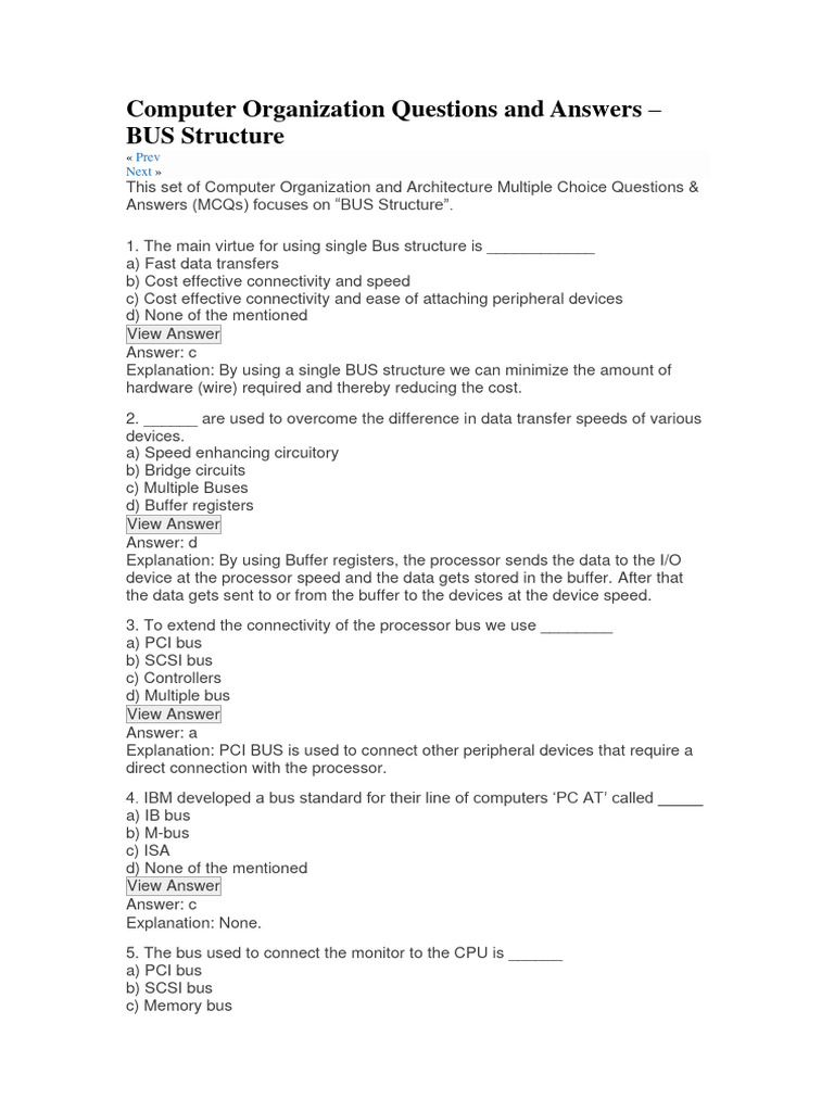 Understanding Bus Structures in COA | PDF | Teaching Methods ...