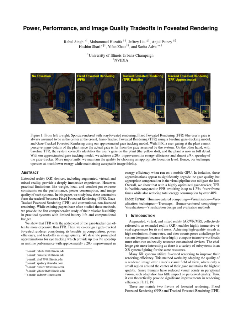 Foveated Rendering Tradeoffs Analysis | PDF | Graphics Processing Unit | Shader