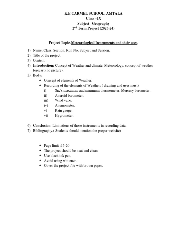 Geography Project Class Ix - 2ndterm (2023-24) | PDF