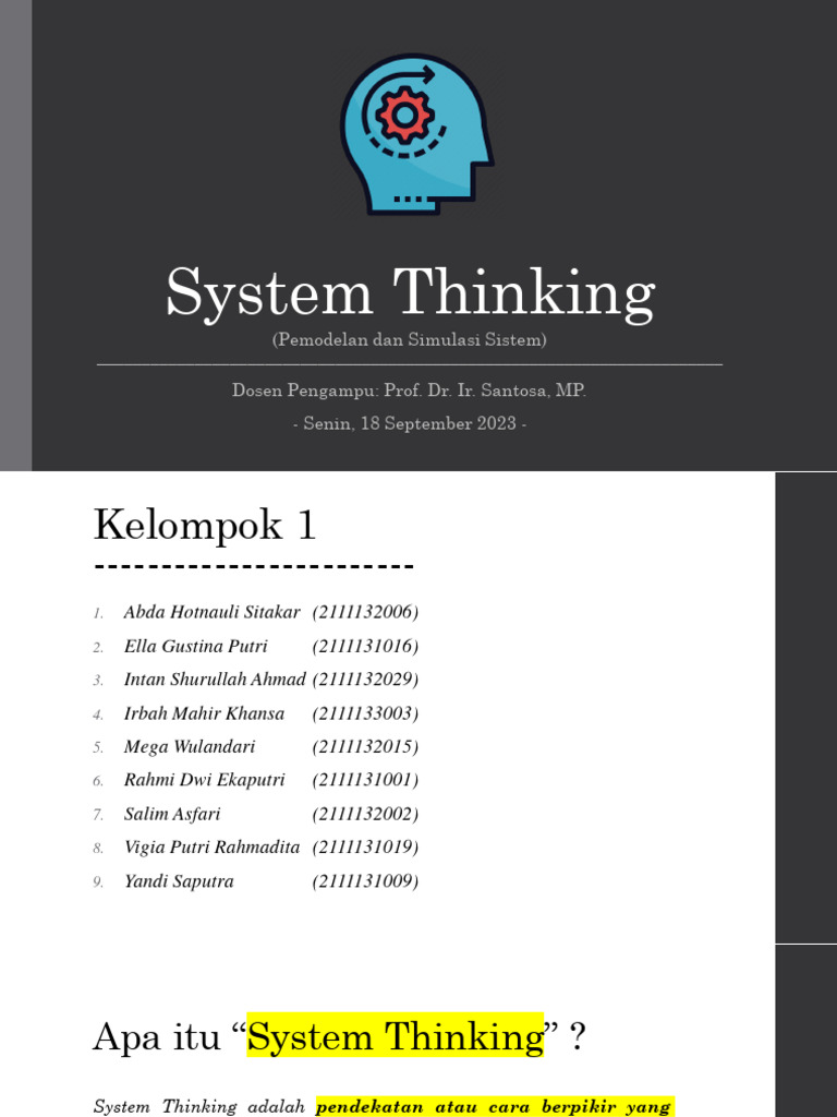 PSS - System Thinking 1 | PDF