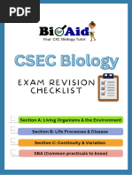 CSEC Biology Study Notes | PDF