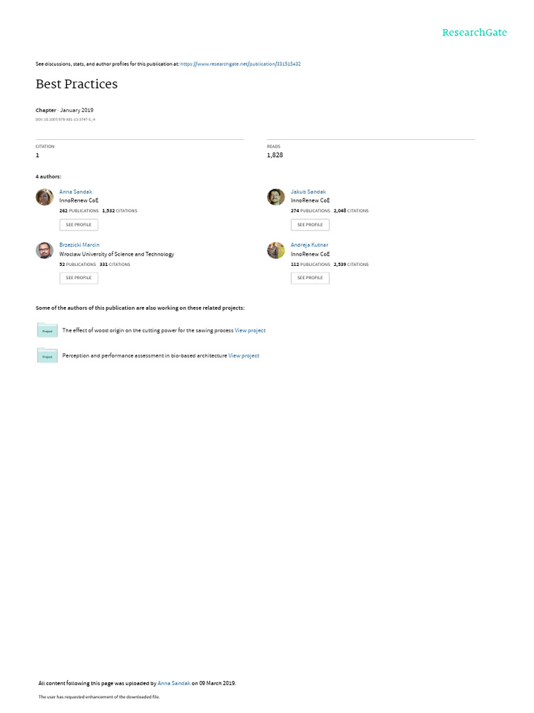 Sandak2019 Chapter BestPractices | PDF