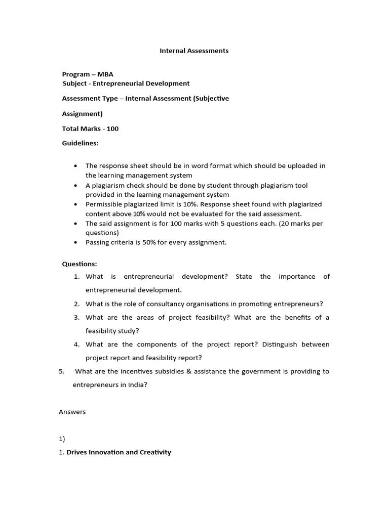 Entreprenar Sem 4 | PDF