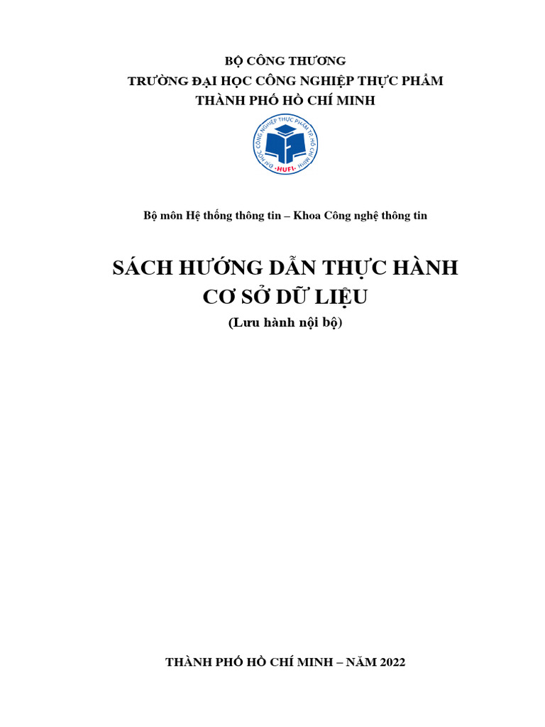 Bai Giang Thuc Hanh CSDL - Gui SV | PDF