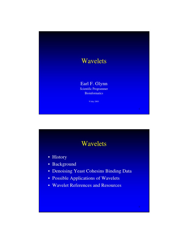 Wavelets: A concise introduction | PDF | Wavelet | Signal Processing