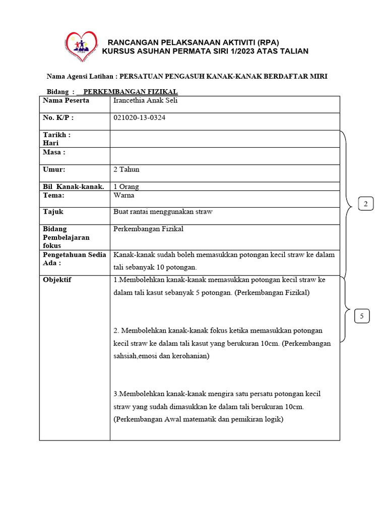 PPKBM Blank RPA | PDF