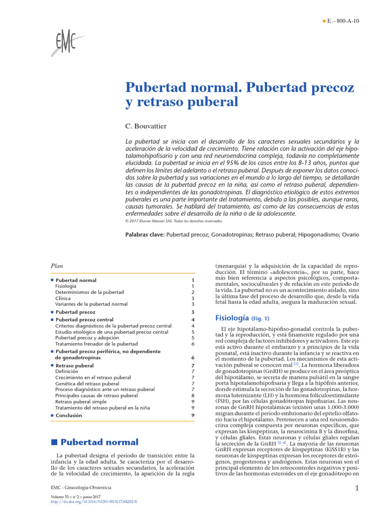Bouvattier, C. (2017) - Pubertad Normal. Pubertad Precoz y Retraso ...