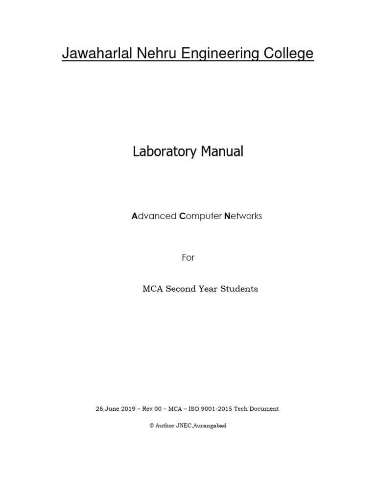 Advanced Computer Networks Lab Manual | PDF | Business