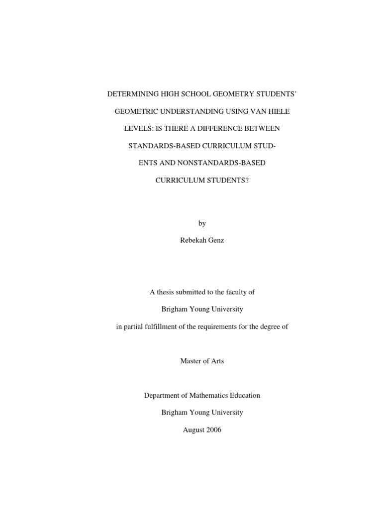 Teori Van Hiele and Hoffer | PDF | National Council Of Teachers Of ...