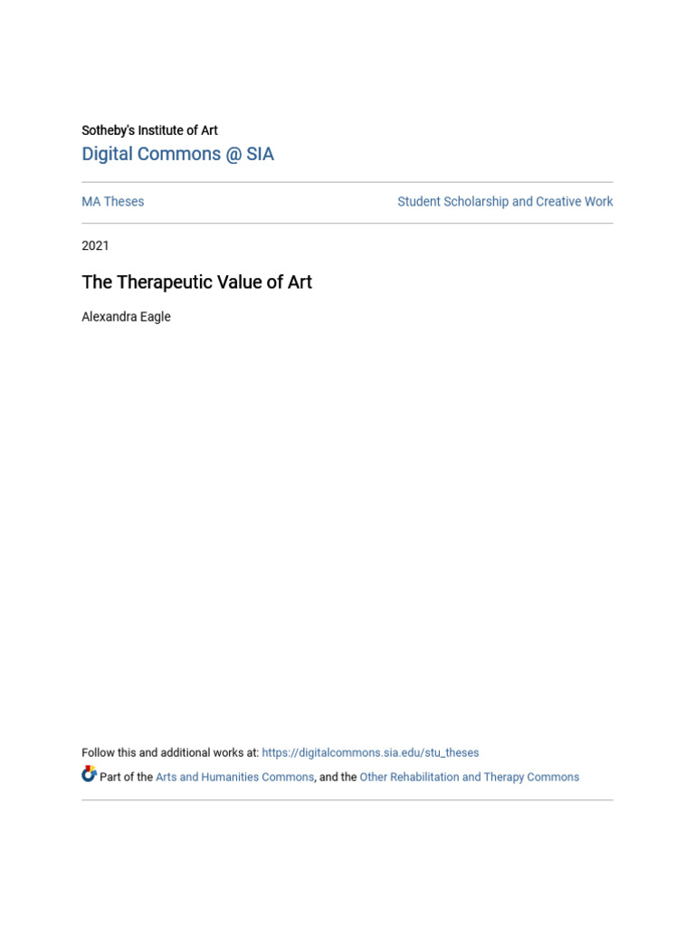 The Therapeutic Value of Art | PDF