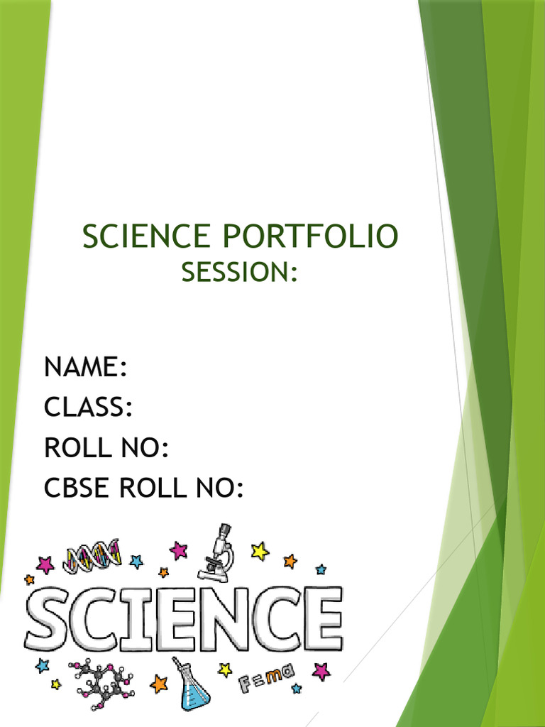 Science Portfolio File Template | PDF