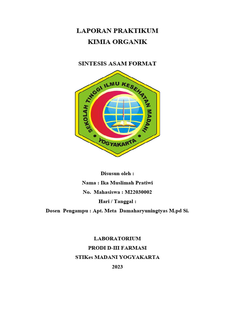 Laprak Asam Format Kimia Organnik | PDF