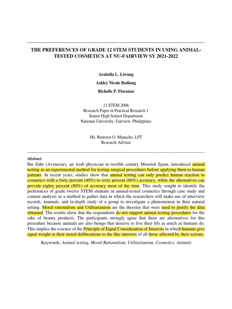 EndTerm Assessment - Qualitative Research - IMRAD Format | PDF
