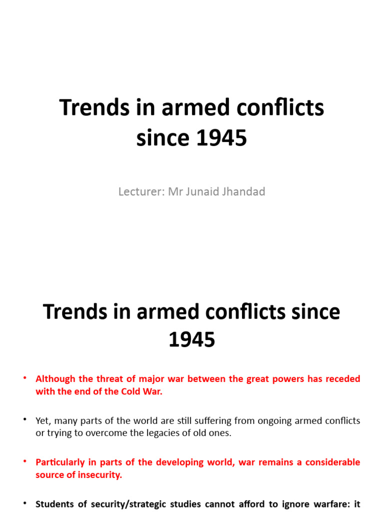 Week 8 Trends in Armed Conflicts Since 1945 | PDF | Social Science