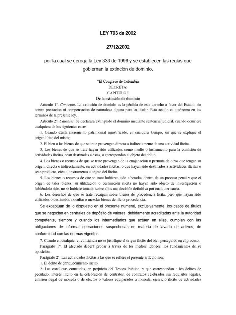 Ley 2002 793 | PDF | Debido al proceso | Fiscal
