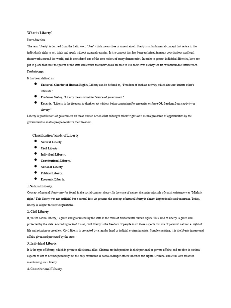 Liberty and Equality | PDF | Liberty | Social Equality