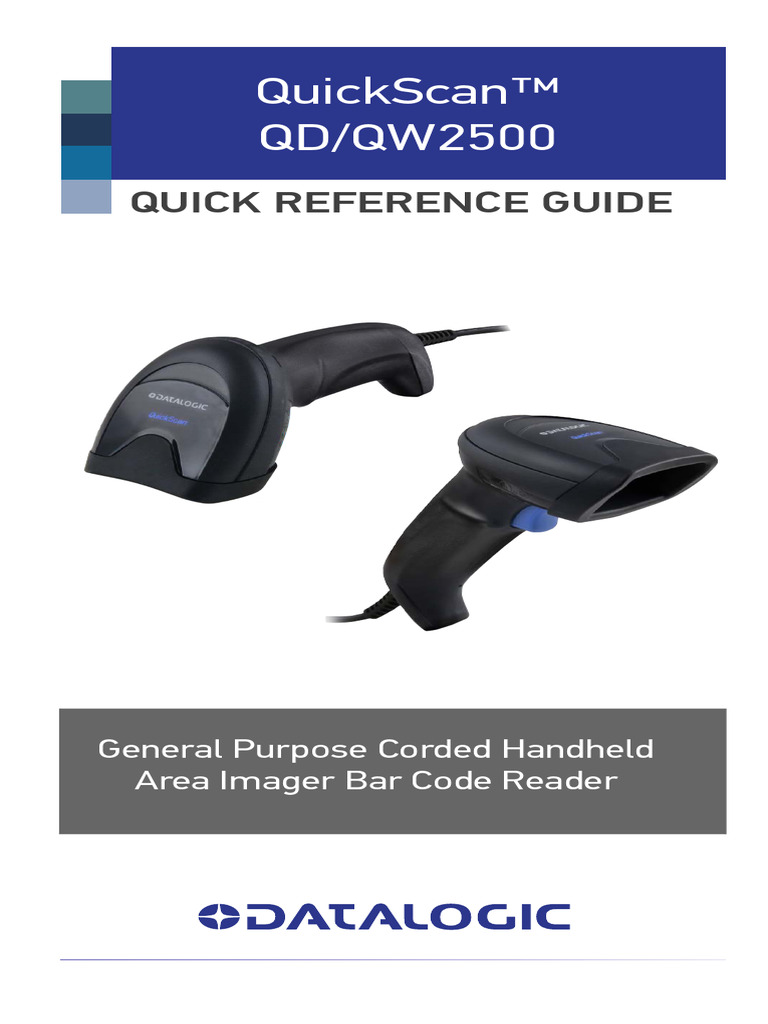 QuickScan QD - QW2500 Quick Reference Guide (ENG) | PDF