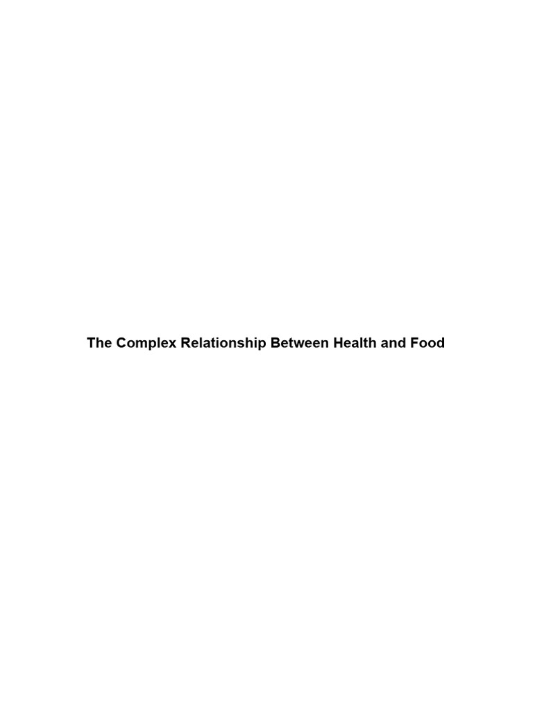 Health and Food: A Complex Connection | PDF | Lifestyle