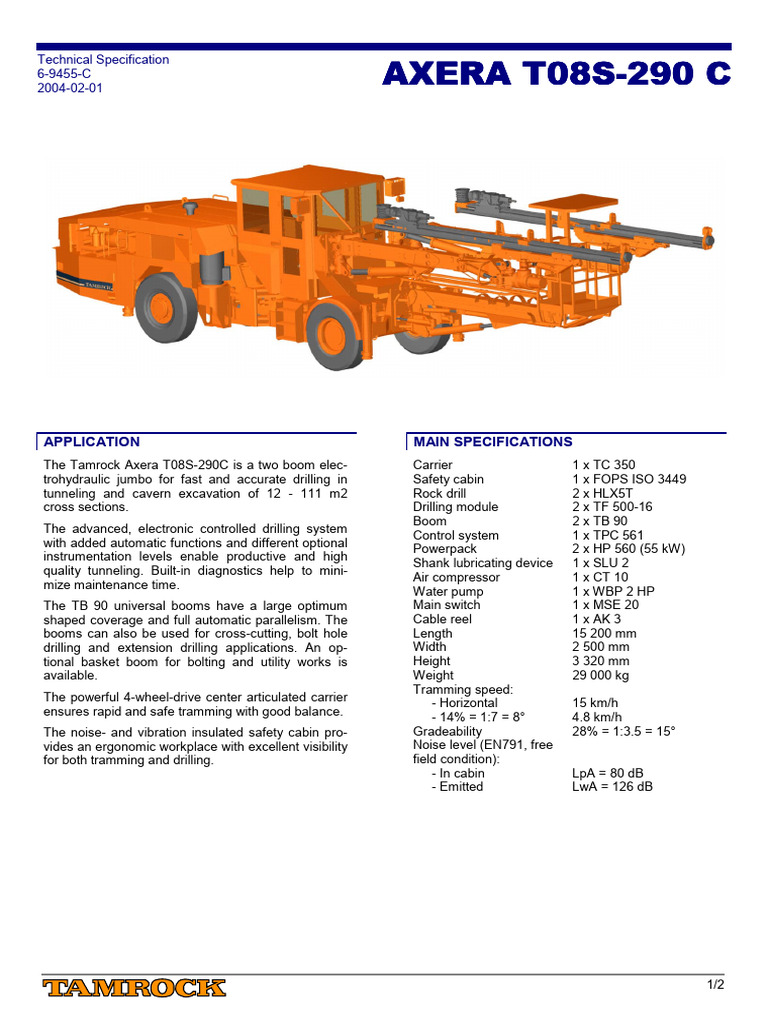 TamrockAxeraT08S 290C | PDF