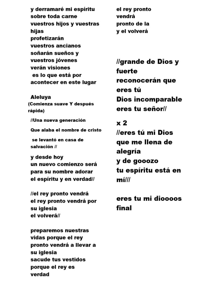 El Rey Pronto Vendra | PDF