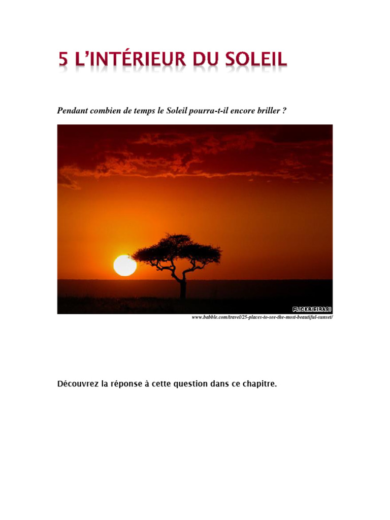 Intérieur Soleil | PDF