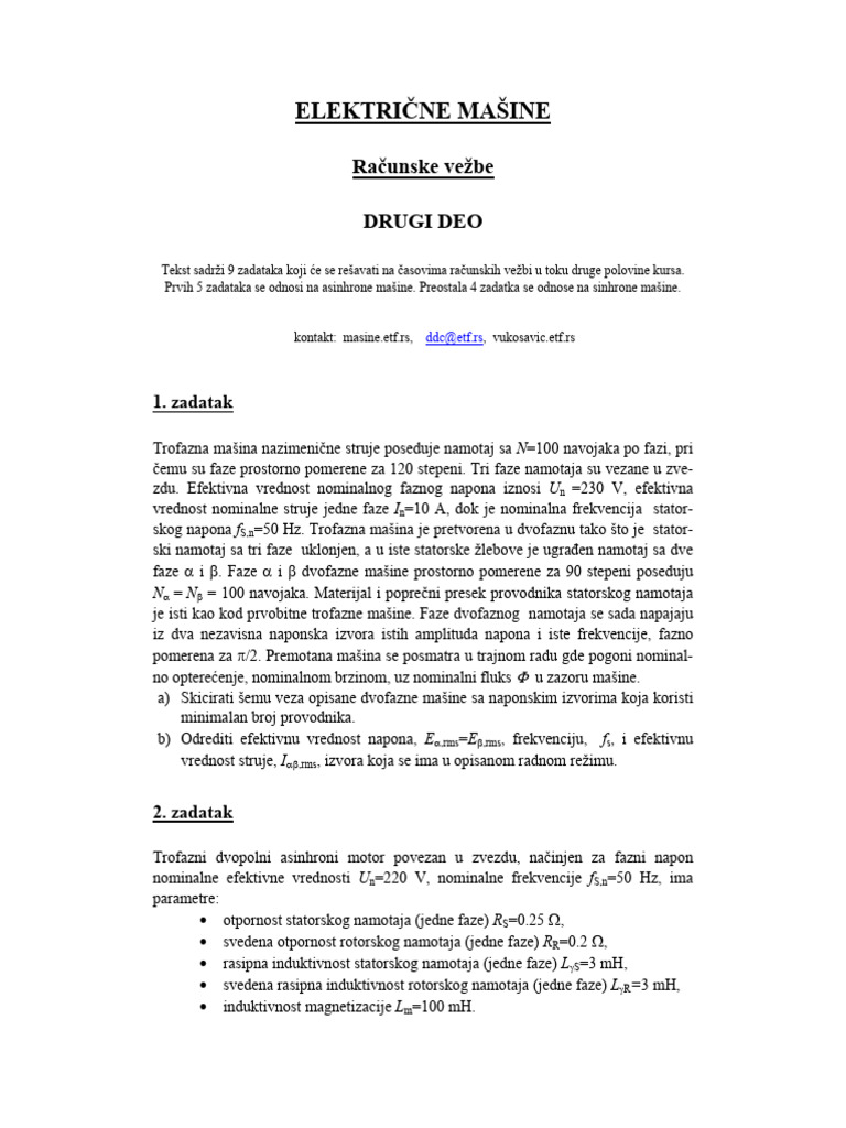 Zadaci Racunske Vezbe 2 | PDF