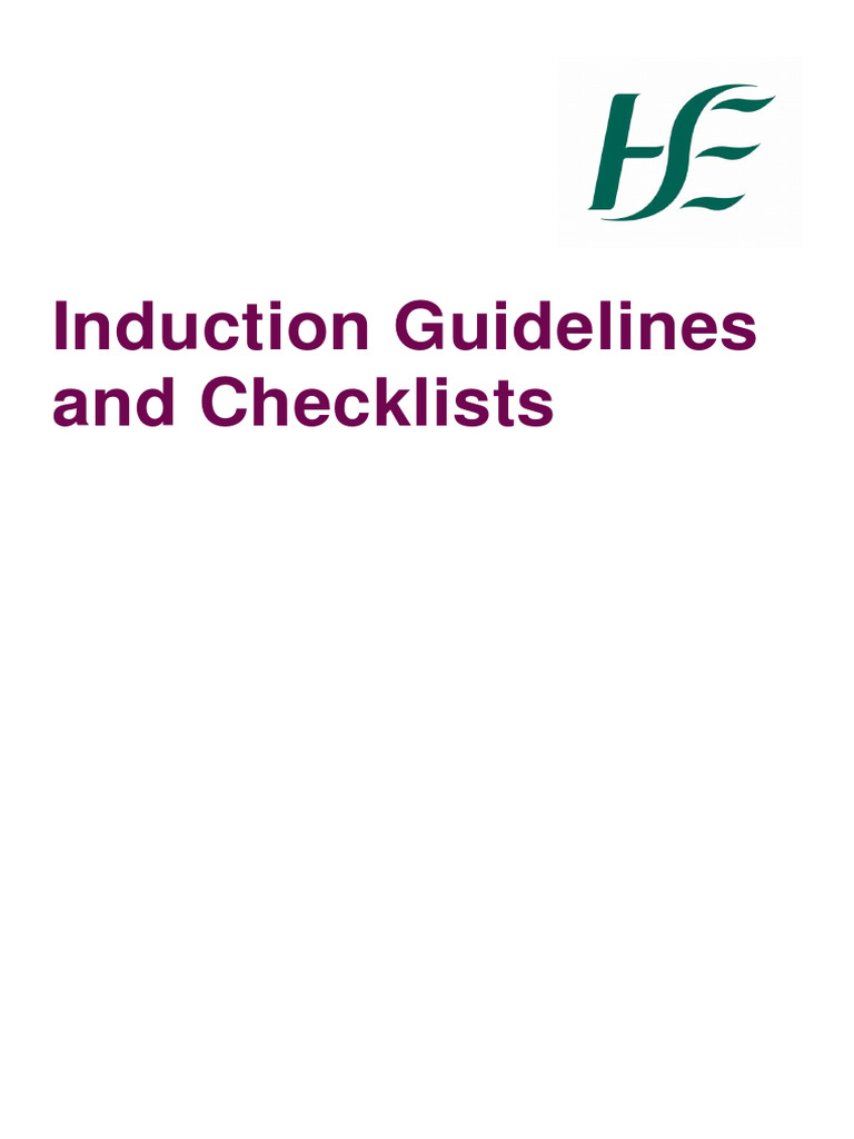 Hse Induction Guidelines Checklists | PDF