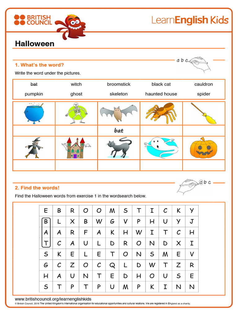 Halloween Vocabulary Activities | PDF