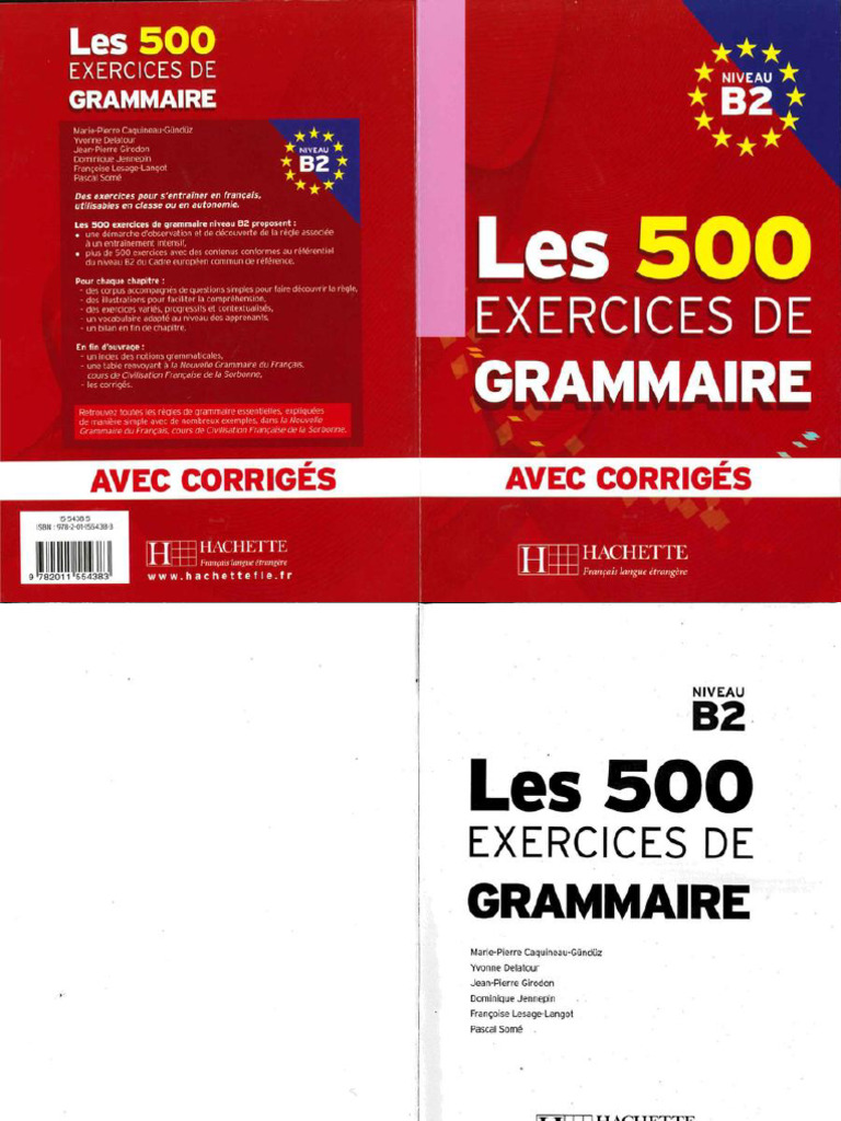 Les 500 Exercices de Grammaire Niveau b2 | PDF