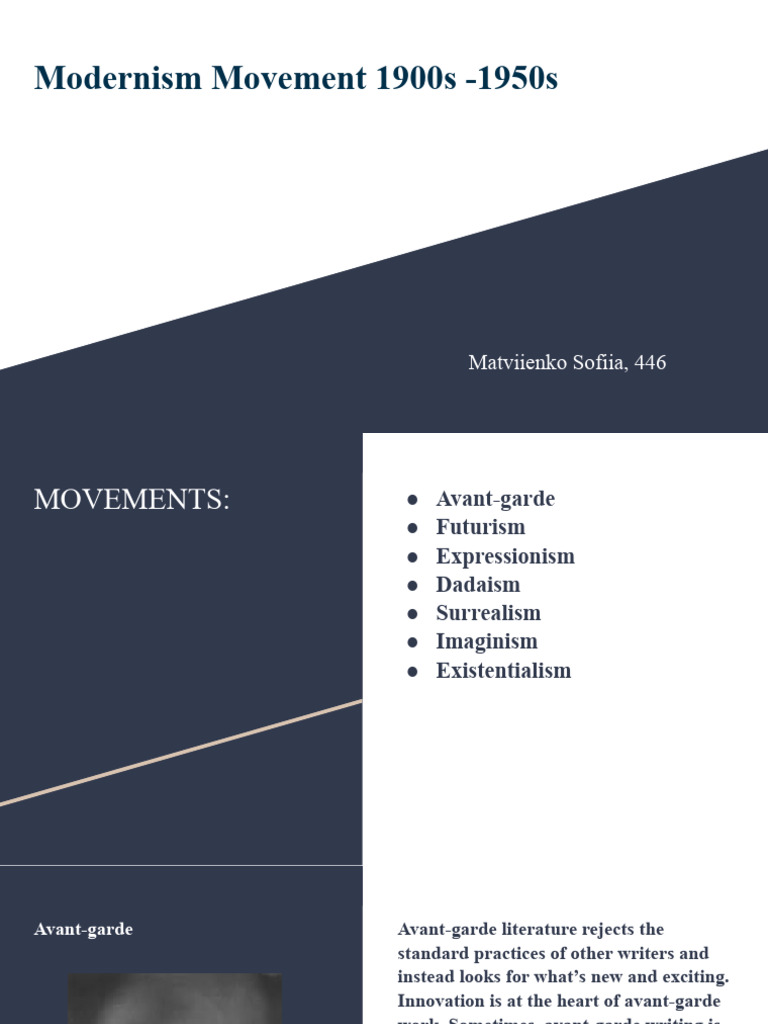 Modernism Movement 1900s - 1950s | PDF
