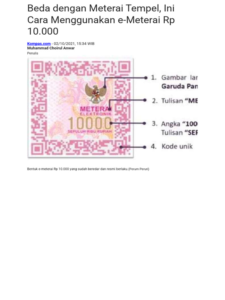 Beda Dengan Meterai Tempel | PDF | Pengelolaan Keuangan & Uang