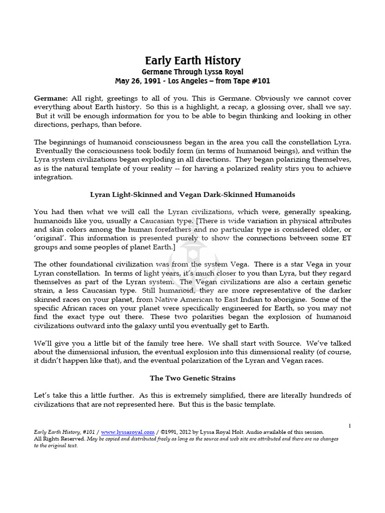 Lyssa Royal Holt - Early Earth History 101 | PDF | Jesus | God