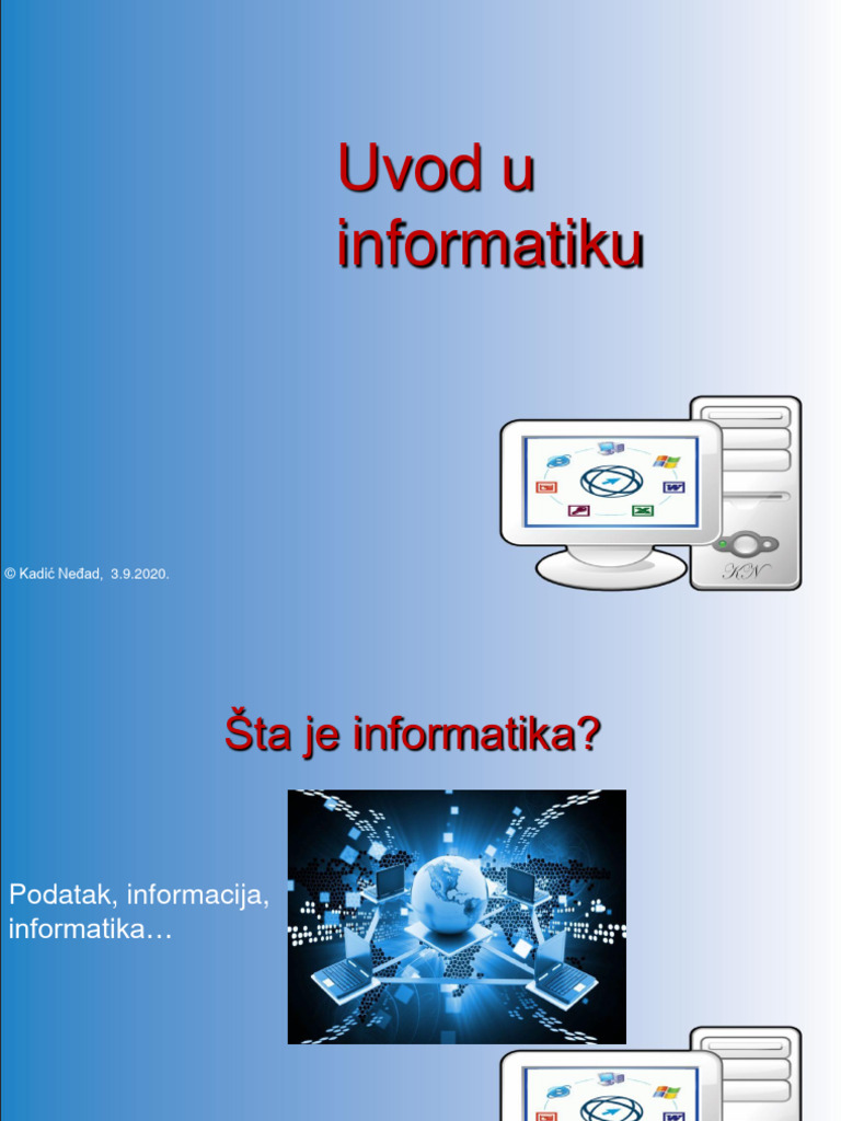 Čas Uvod U Informatiku. Osnovni Pojmovi | PDF